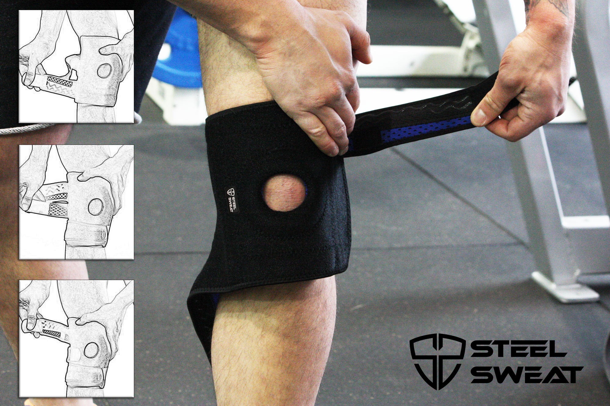 Steel Sweat Knee Support Brace | Maximum Support, Protection & Recovery